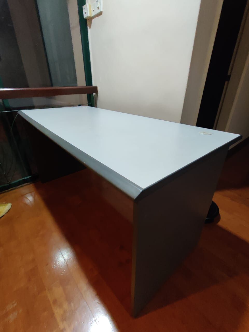 White Wooden Office Desk - Unearth Store