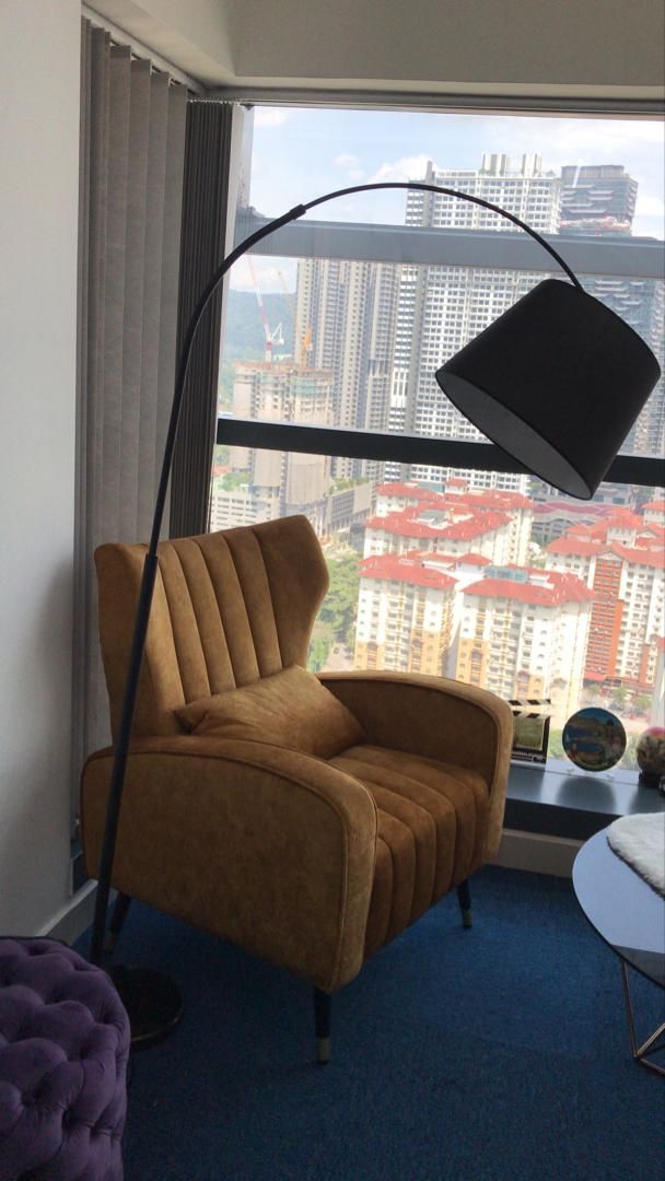 (S)Velvet Single Seater Armchairs Orange Colour / Kerusi Berlengan ...