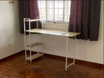 Wooden Metal Frame Study Desk / Meja Belajar Bingkai Logam Kayu ...