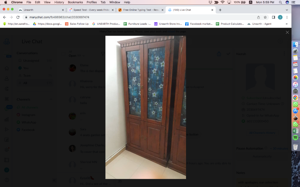 Wooden 2-door Flower Design Wardrobe / Almari Pakaian Rekaan Bunga 2 ...