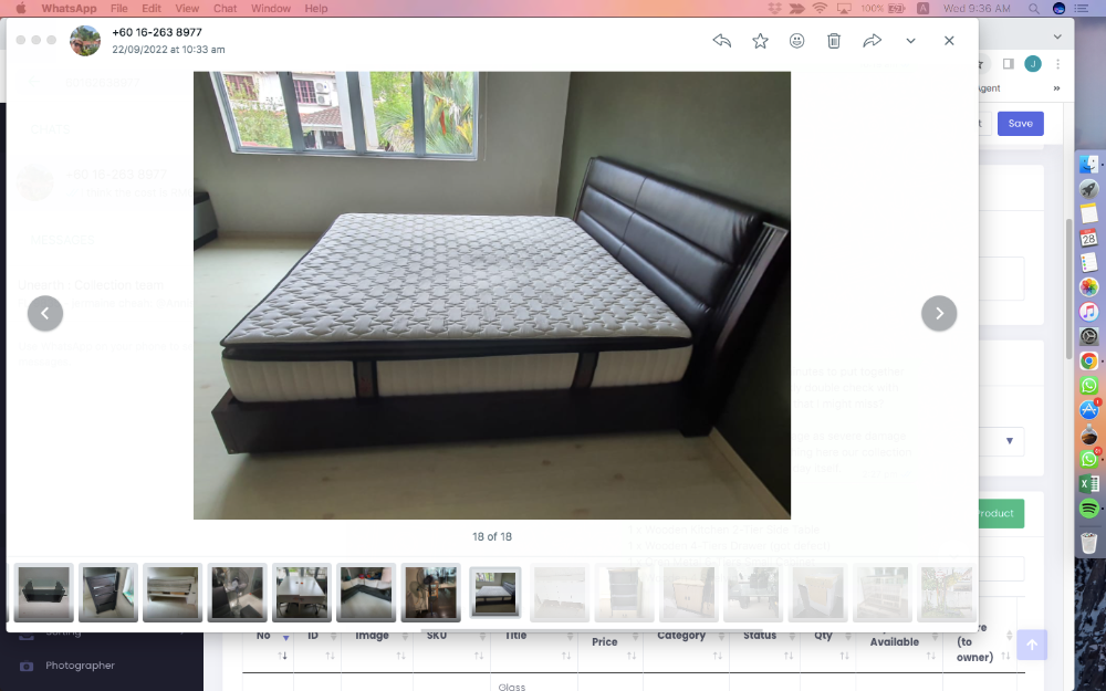 Leather King Bed Frame with Headboard / Rangka Katil King Kulit dengan ...