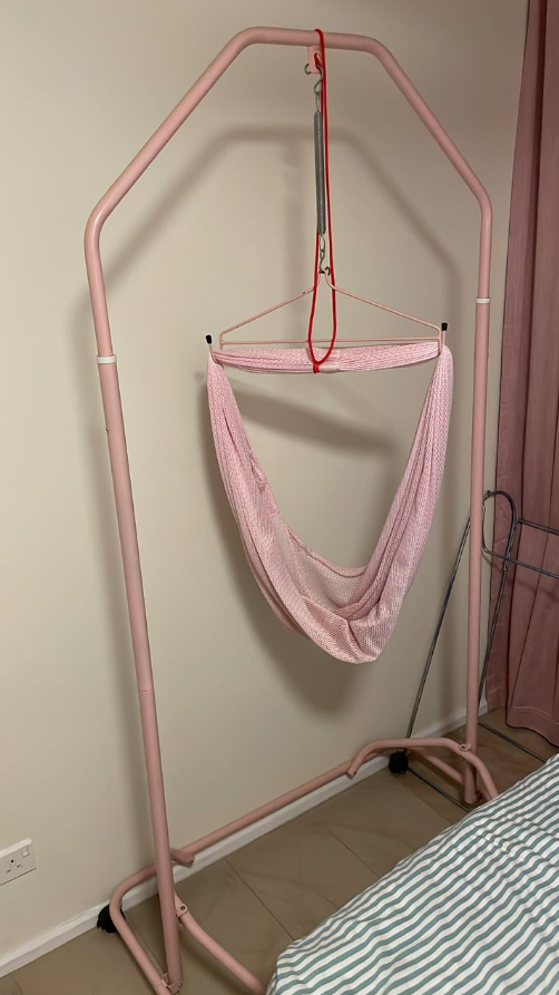 Baby Spring Craddle Pink Colour / Buaian Spring Bayi Warna Merah Jambu ...