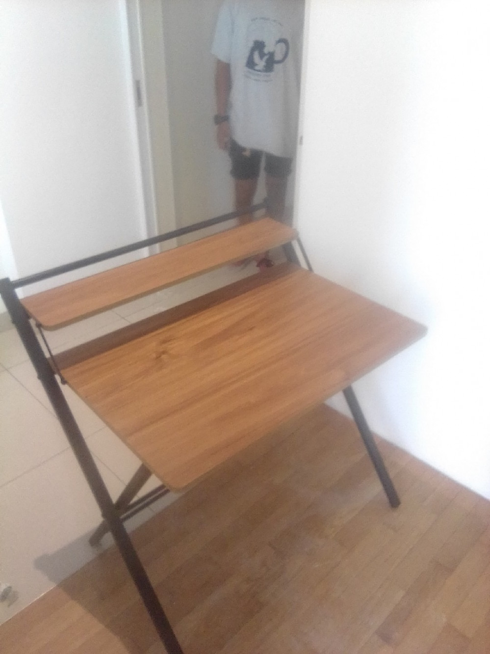 2 Tier Wooden Study Desk / Meja Belajar Kayu 2 Tingkat - Unearth Store