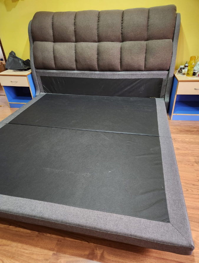 Grey Brown King Size Bed Frame / Rangka Katil King Saiz Coklat Kelabu ...
