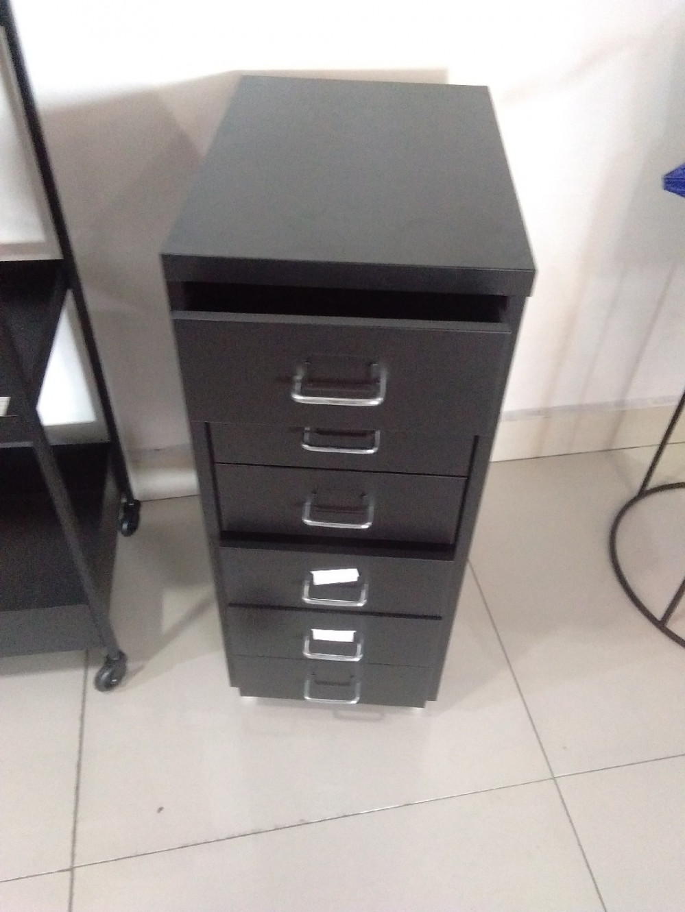 6 Tier Wooden Drawer Black Colour / Laci Kayu 6 Tingkat Warna Hitam ...