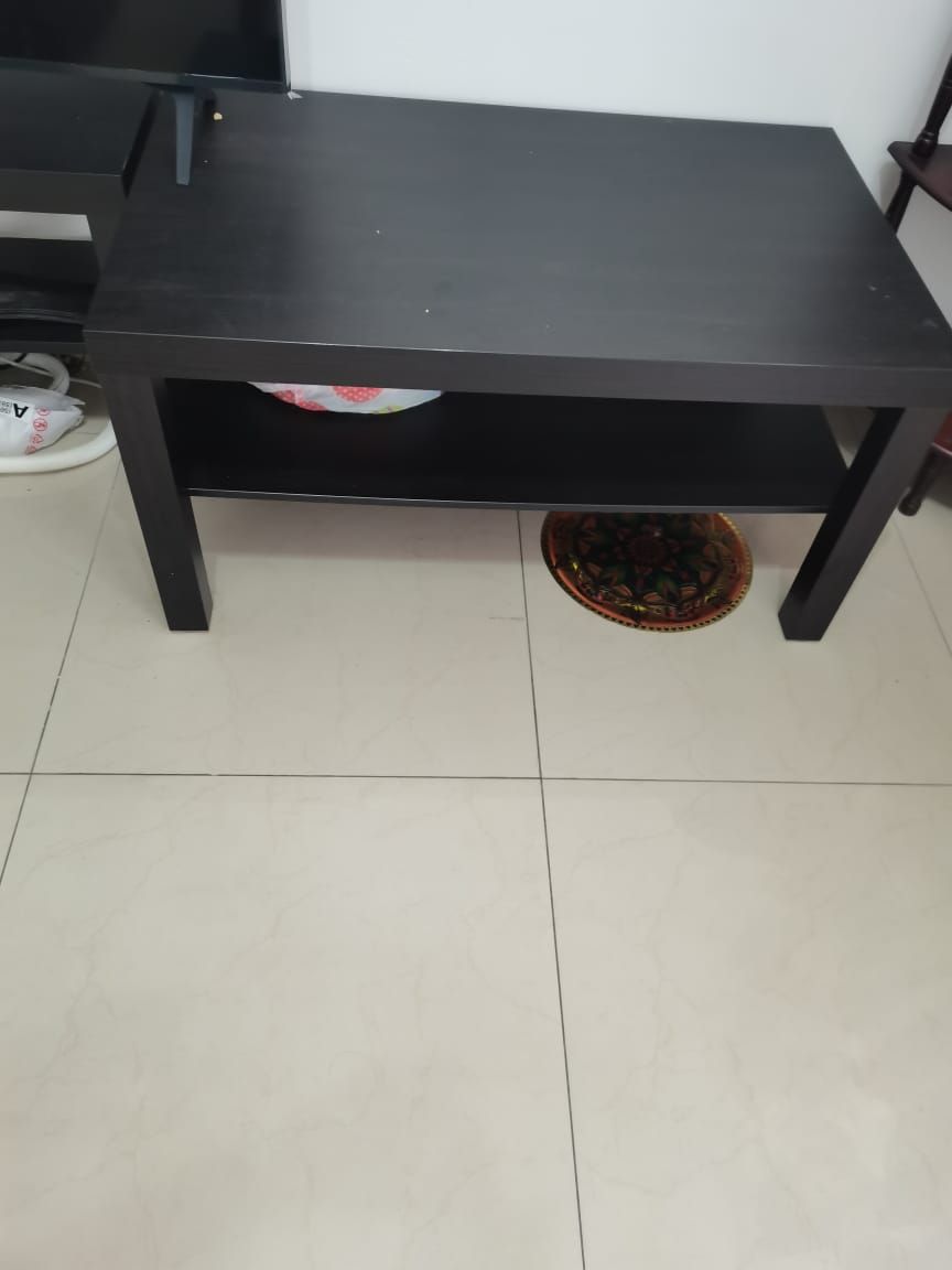Wooden Coffee Table Black Colour / Meja Kopi Kayu Warna Hitam - Unearth ...