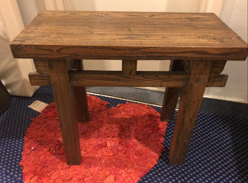 (S) Brown Wooden Kung Fu Bench / Bangku Kung Fu Kayu Coklat - Unearth Store