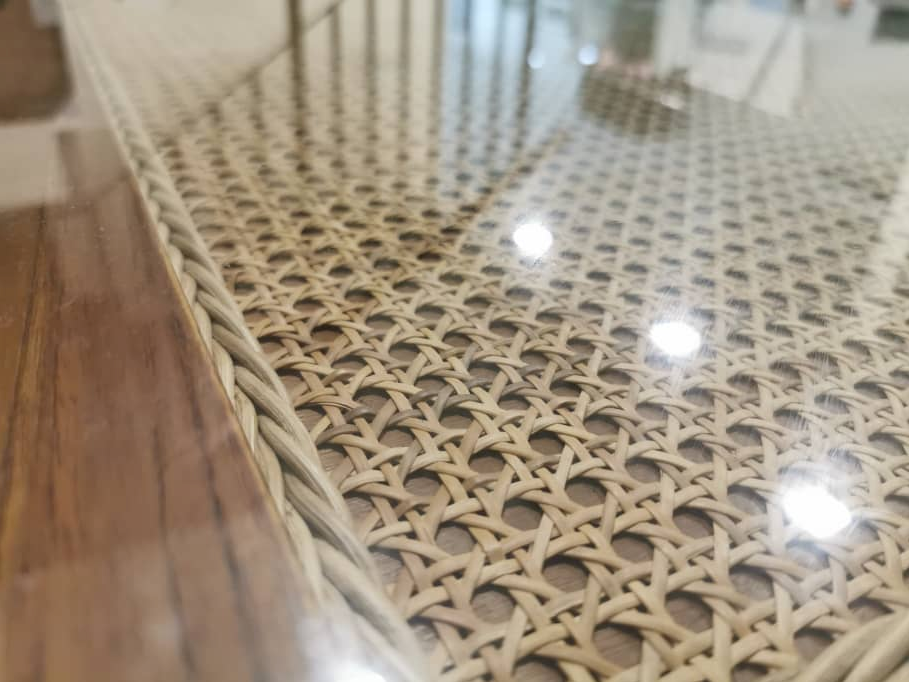 Solid Wood Glass Top Wide Coffee Table / Meja Kopi Lebar Atas Kaca Kayu ...